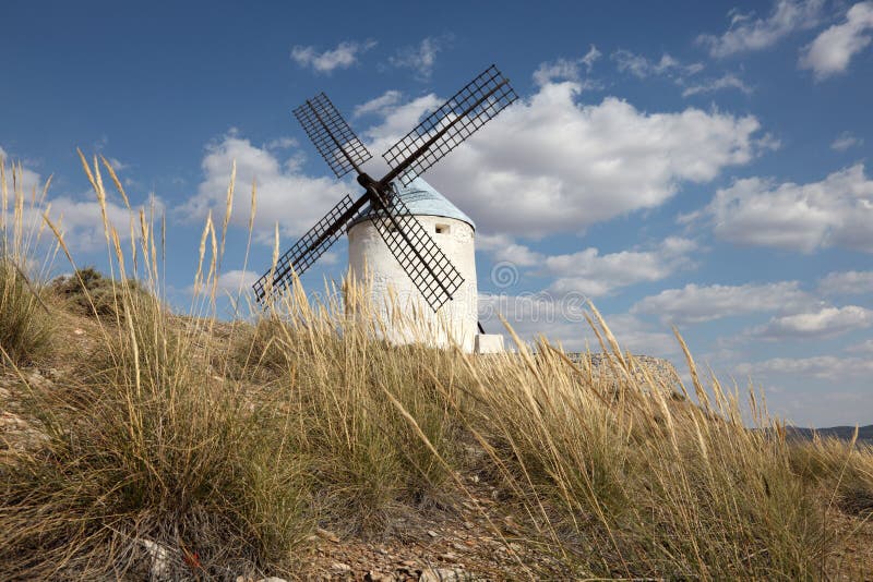 Traditional Spanish Windmill Stock Photo - Image of medieval ...
