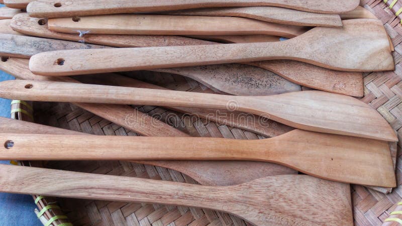 Traditional Spatula Made of Wood Stock Photo - Image of traditional ...