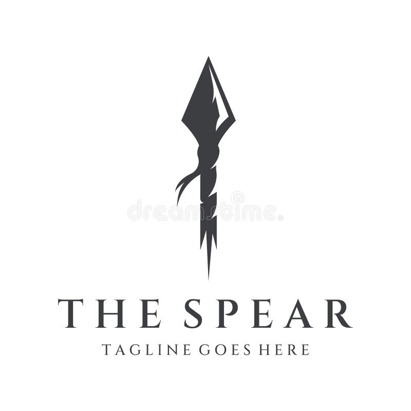 Traditional Spear Head and Spear Head Logo Template Design for Hunting ...