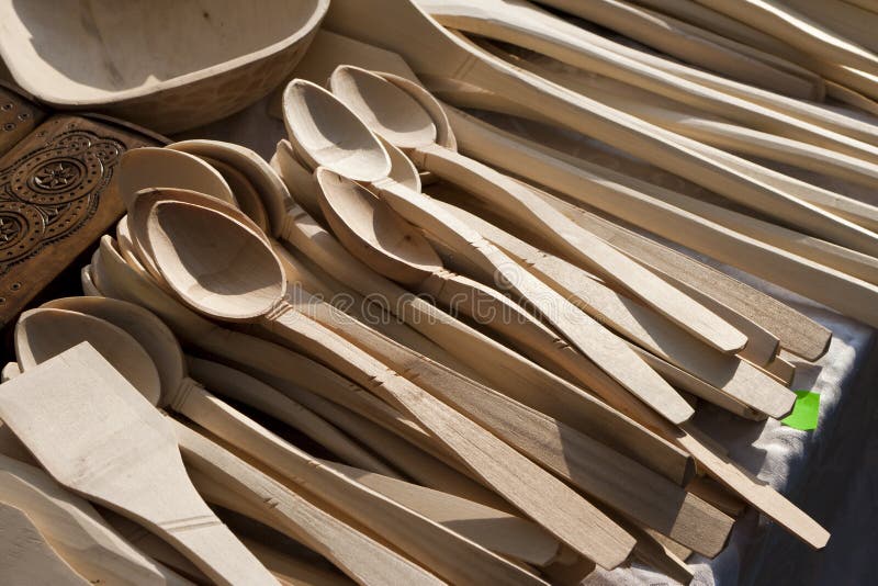Traditional spoons stock image. Image of tool, cook, wooden - 32773109