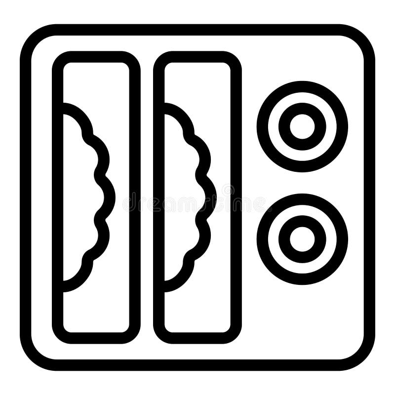 Traditional Spring Roll Icon Outline Vector. Cuisine Food Stock Vector ...