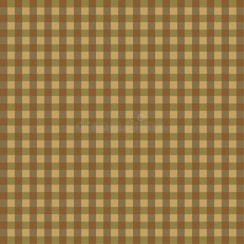 Traditional Square Check Continuous Pattern in Ocher and Brown Stock ...