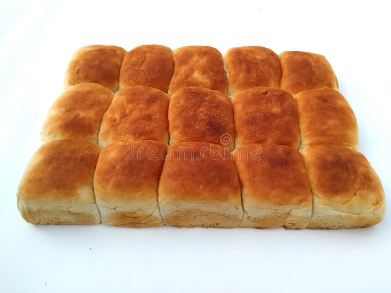 A Traditional Square Loaf of Bread is on a White Background. Bread ...
