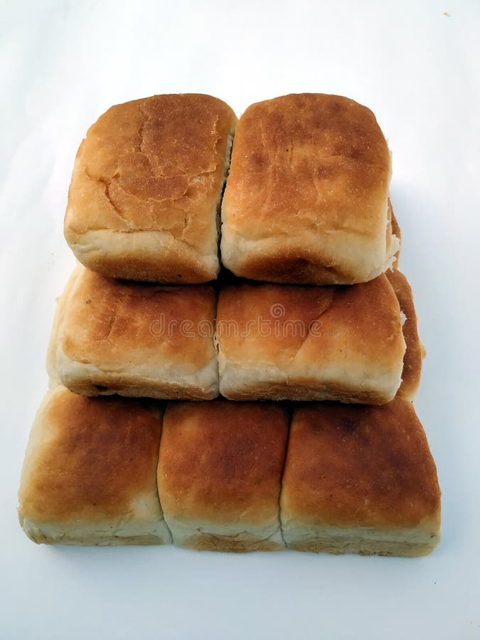 A Traditional Square Loaf of Bread is on a White Background. Bread on a ...