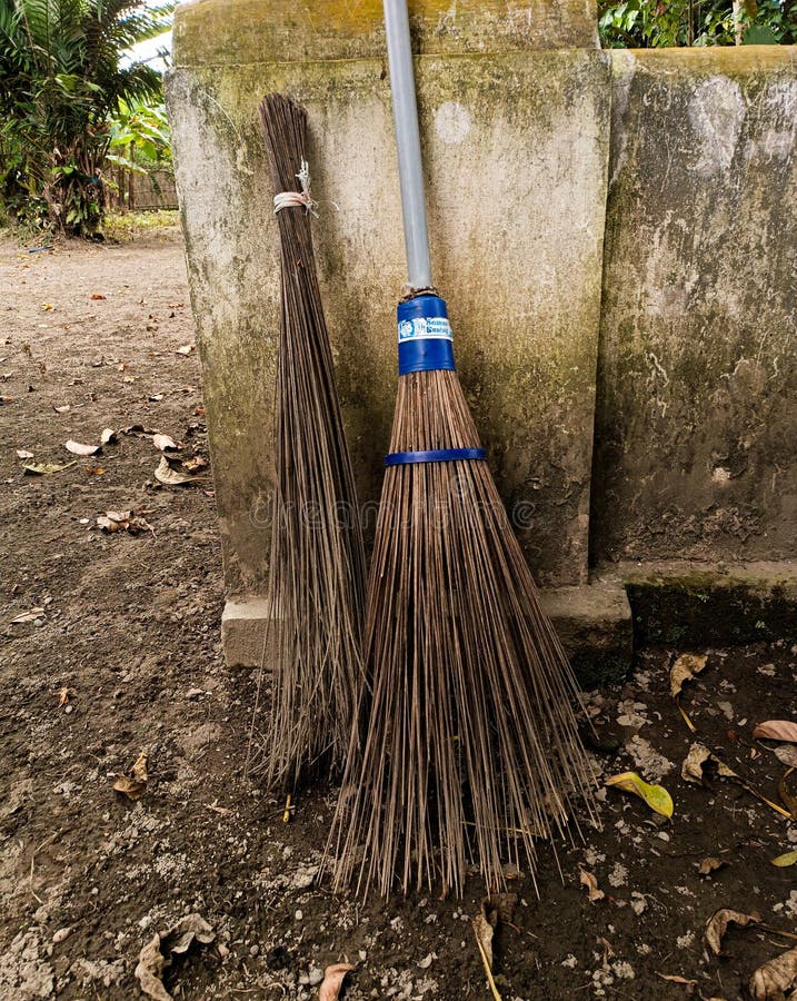 Traditional stick broom stock photo. Image of floor - 299053472