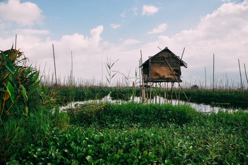 House in Inle Lake, Myanmar Stock Image - Image of nature, home: 36938229