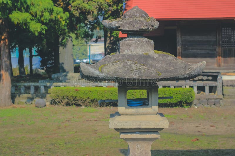 The Traditional Stone Lantern in Japanese Garden Editorial Image ...