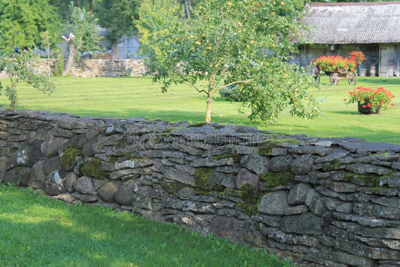 Traditional stone wall stock photo. Image of agriculture - 29419558