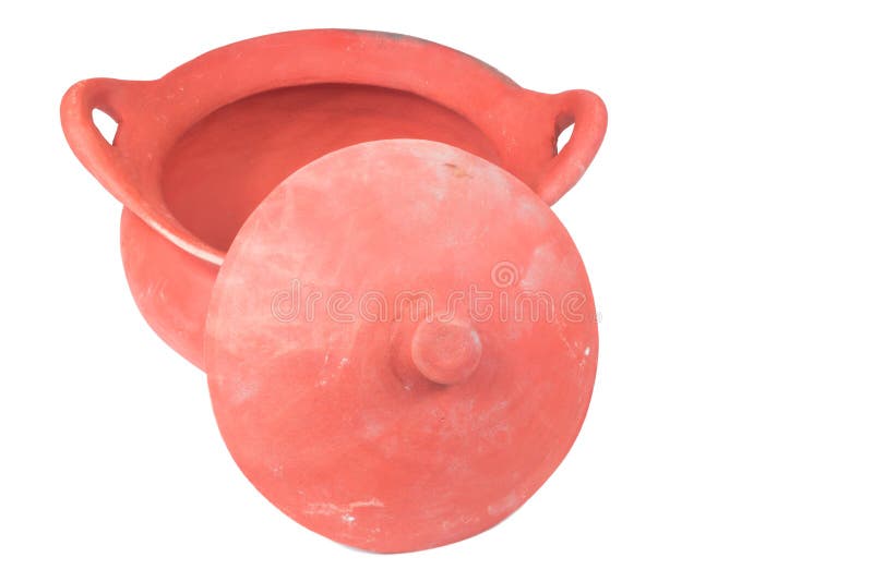 Traditional Stoves and Pots Set Made of Red Clay Stock Photo - Image of ...