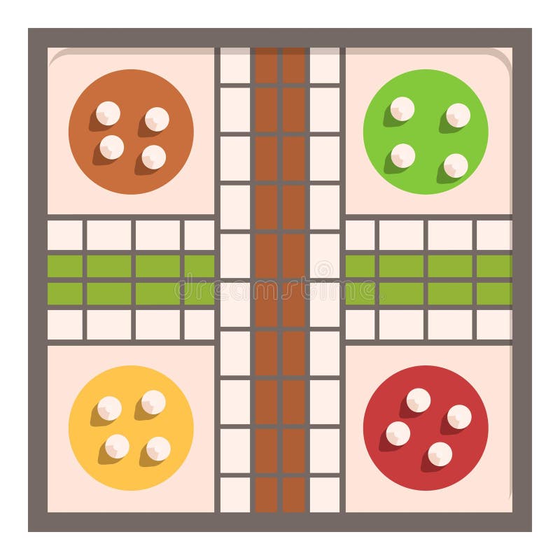 Traditional Strategy Board Game with Colorful Pieces on Grid Stock ...