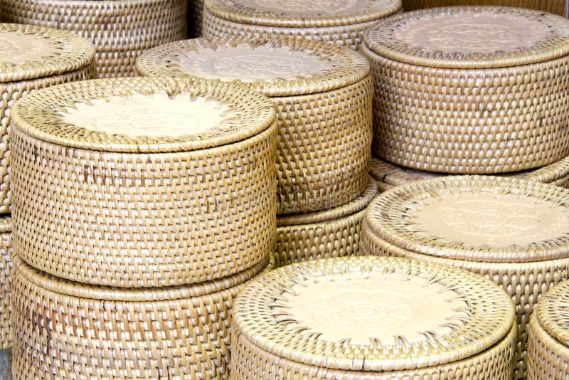 Traditional Straw Containers Stock Photo - Image of tribal, weaved: 1448342