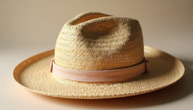 Traditional Straw Panama Hat, Simple and Stylish Stock Illustration ...