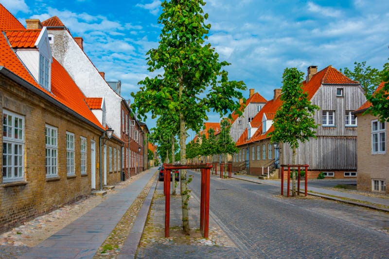 Traditional Street in Danish Town Christiansfeld Editorial Stock Image ...