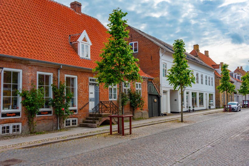 Traditional Street in Danish Town Christiansfeld Editorial Image ...