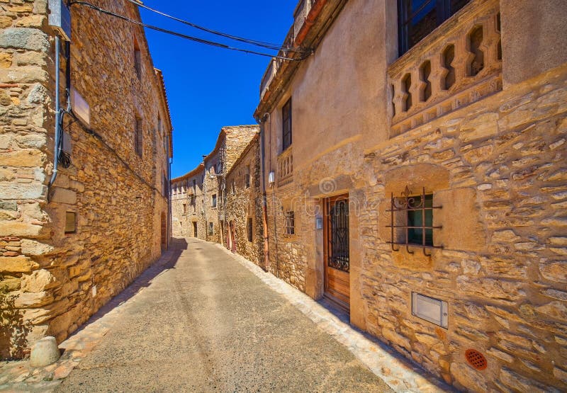 Traditional Street in Alcudia, Mallorca Stock Image - Image of iberia ...