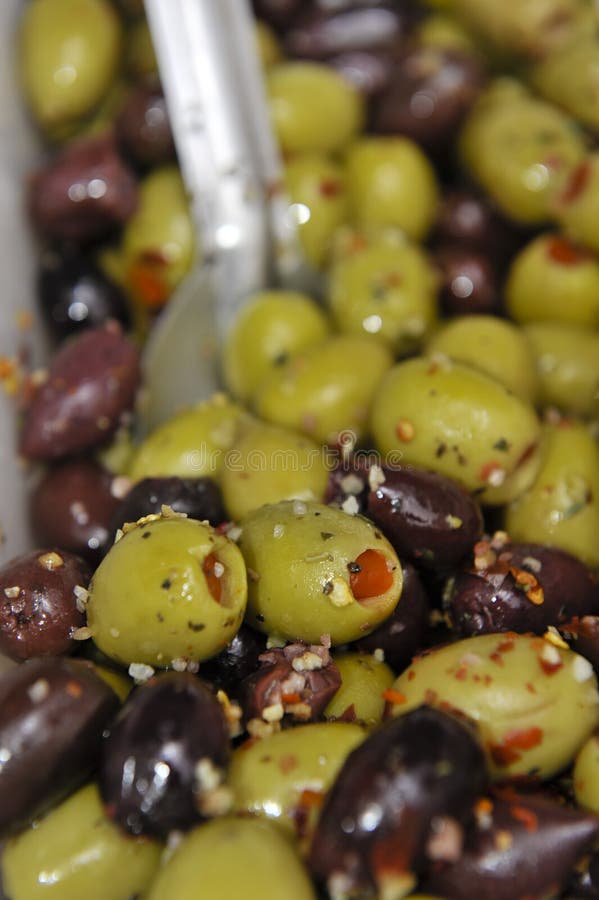 Traditional stuffed olives stock image. Image of healthy - 22385449