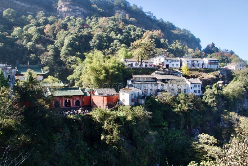 Houses on the Edge of Cliffs Stock Image - Image of valley, lake: 361685583