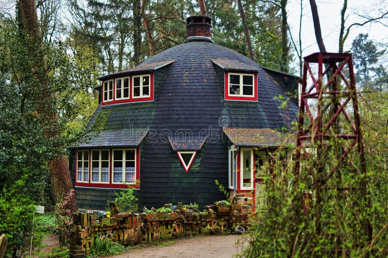 Traditional-style Rustic Building in a Lush Green Forest Stock Photo ...