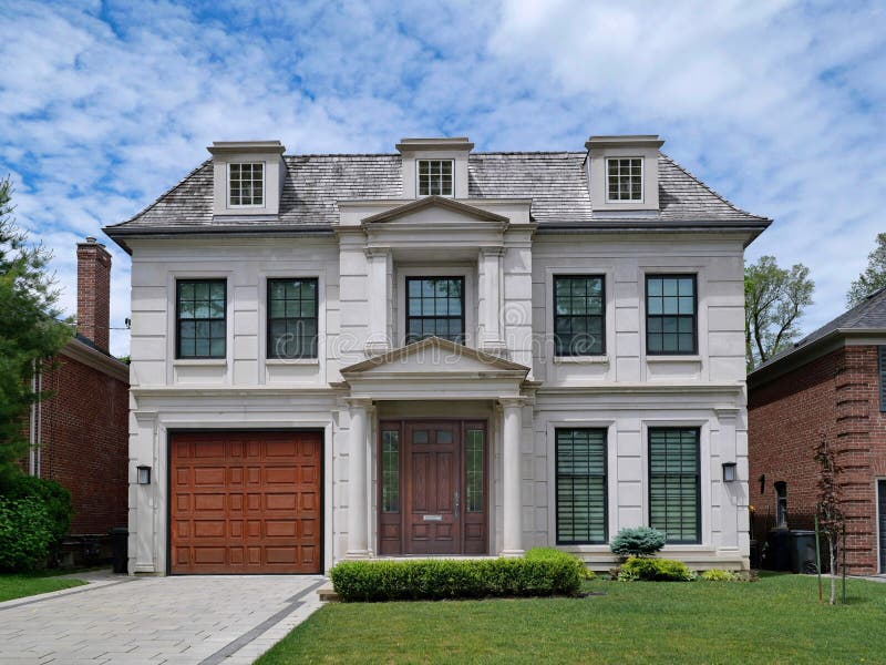 Traditional Suburban Detached House Stock Image - Image of affluent ...