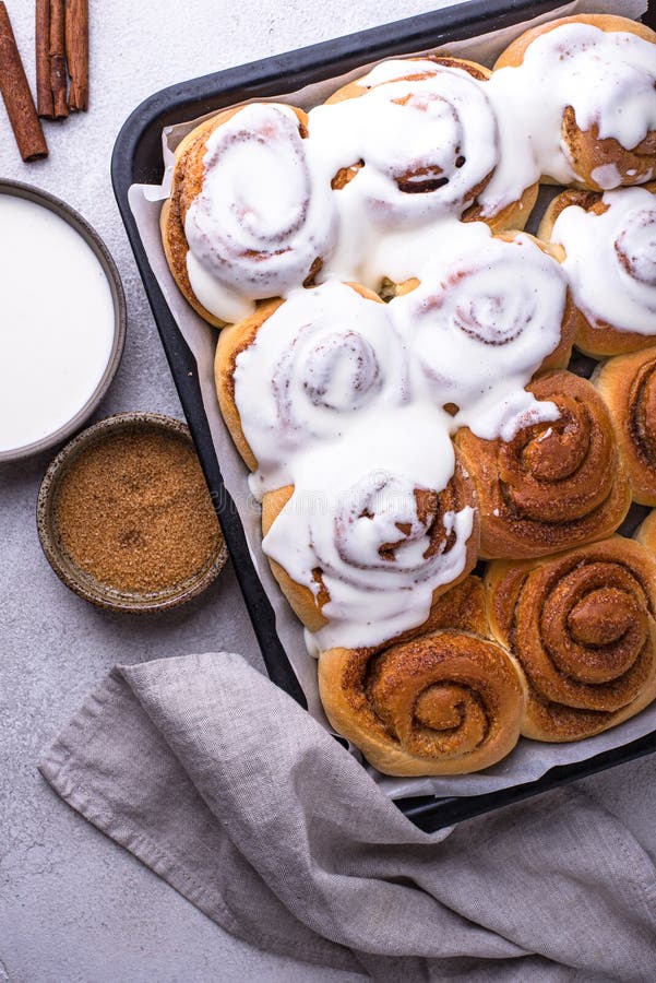 Traditional Sweet Cinnamon Rolls or Cinnabon Stock Photo - Image of ...