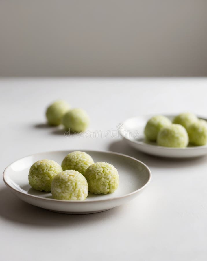 Traditional Sweet Green Rice Balls for Celebration. Stock Photo - Image ...