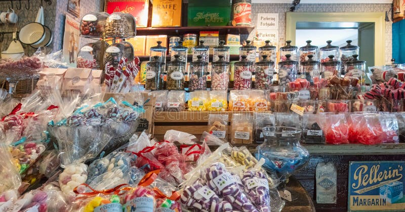 Traditional Sweets in Candy Shop in Wadkoping, Sweden Editorial Stock ...