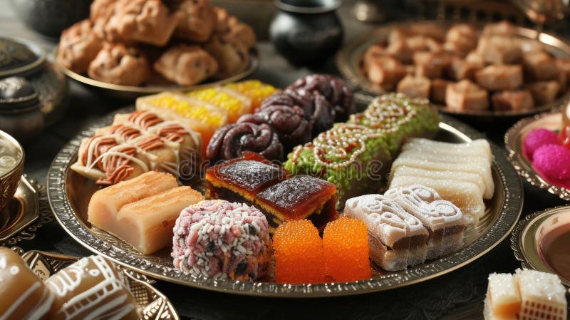 Traditional Sweets and Delicacies Prepared for Eid Al-Adha Stock Image ...