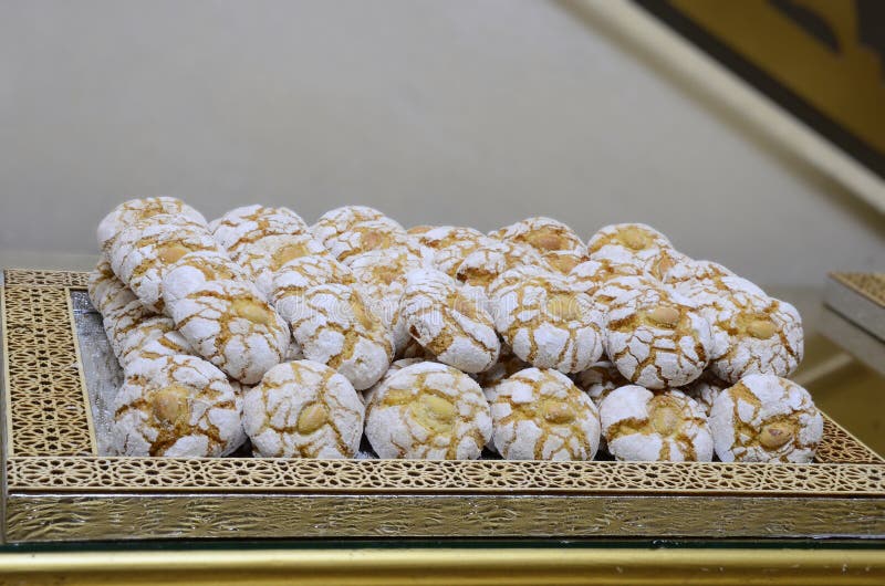 Traditional Sweets with Moroccan Almonds Stock Image - Image of sweet ...