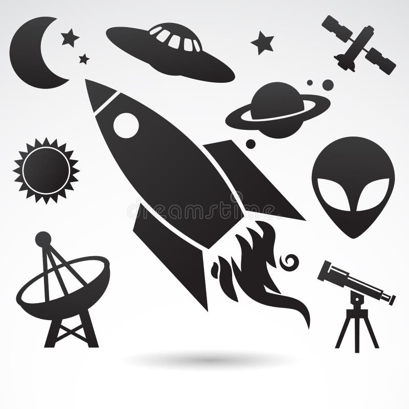 Traditional Symbols of Cosmos and Universe. Stock Vector - Illustration ...