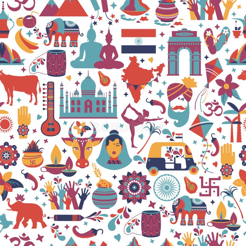 India Traditional Pattern Icons Stock Illustrations – 198 India ...