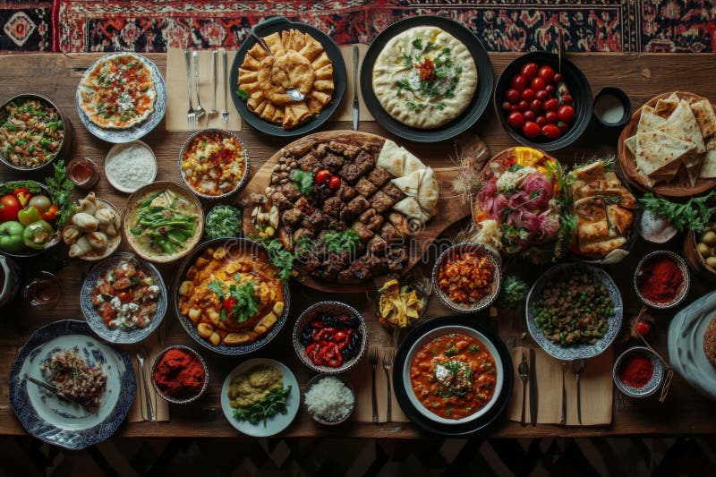 Traditional Table Setting with Elegance Stock Illustration ...