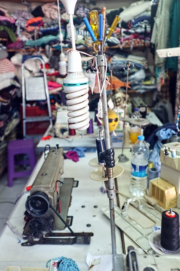 Traditional Tailor Workshop Stock Photo - Image of craft, equipment ...