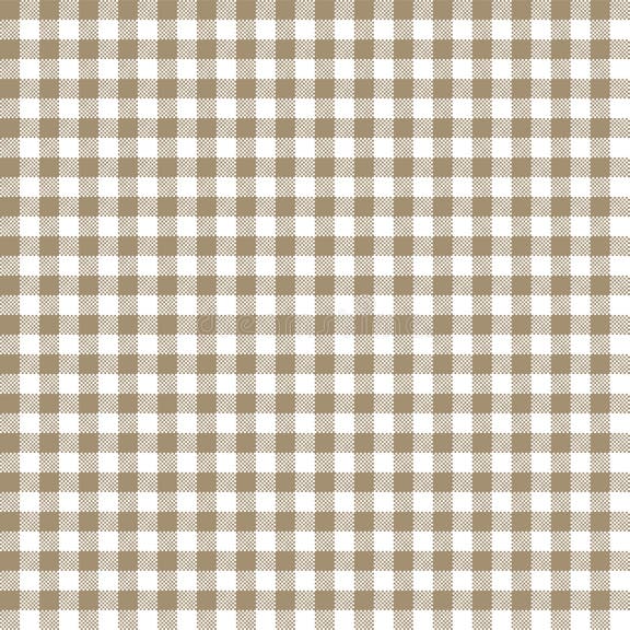 Tan Gingham Seamless Pattern Stock Vector - Illustration of fabric ...