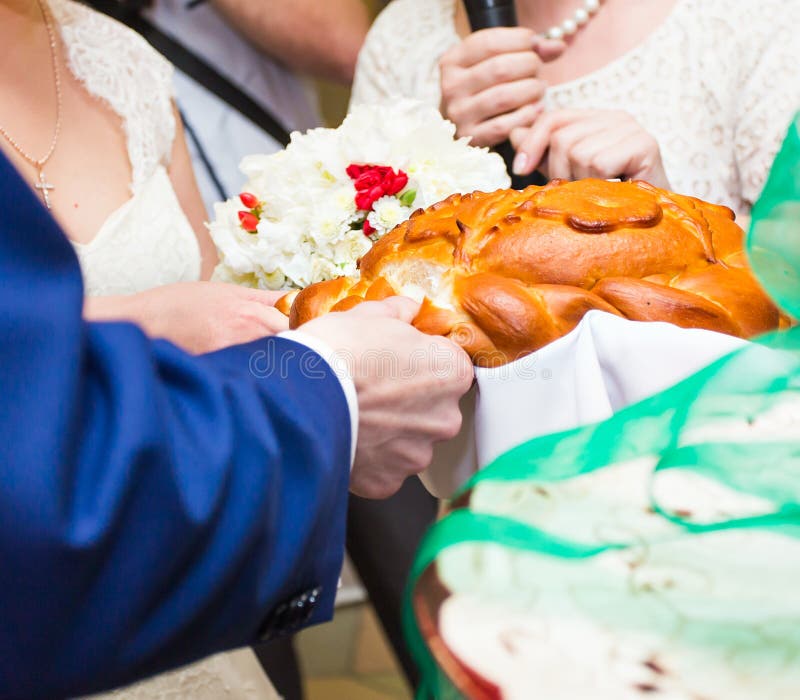 Traditional Tasty Wedding Bread Loaf at the Wedding Stock Photo - Image ...