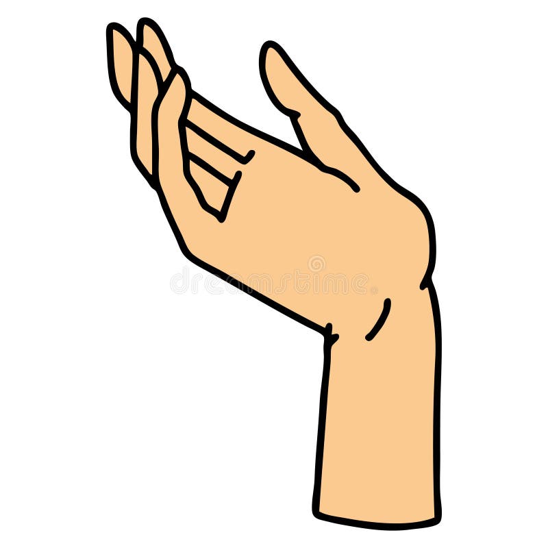 Traditional Tattoo of a Hand Stock Vector - Illustration of tattoos ...