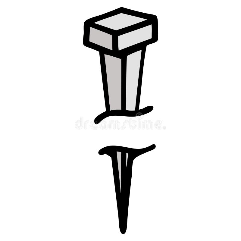 Traditional Tattoo of Iron Nail Stock Vector - Illustration of clout ...
