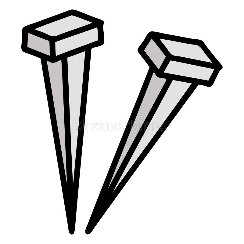 Traditional Tattoo of Iron Nail Stock Vector - Illustration of icon ...