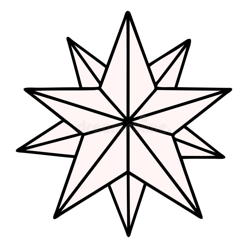 Traditional Tattoo of a Star Stock Vector - Illustration of icon ...
