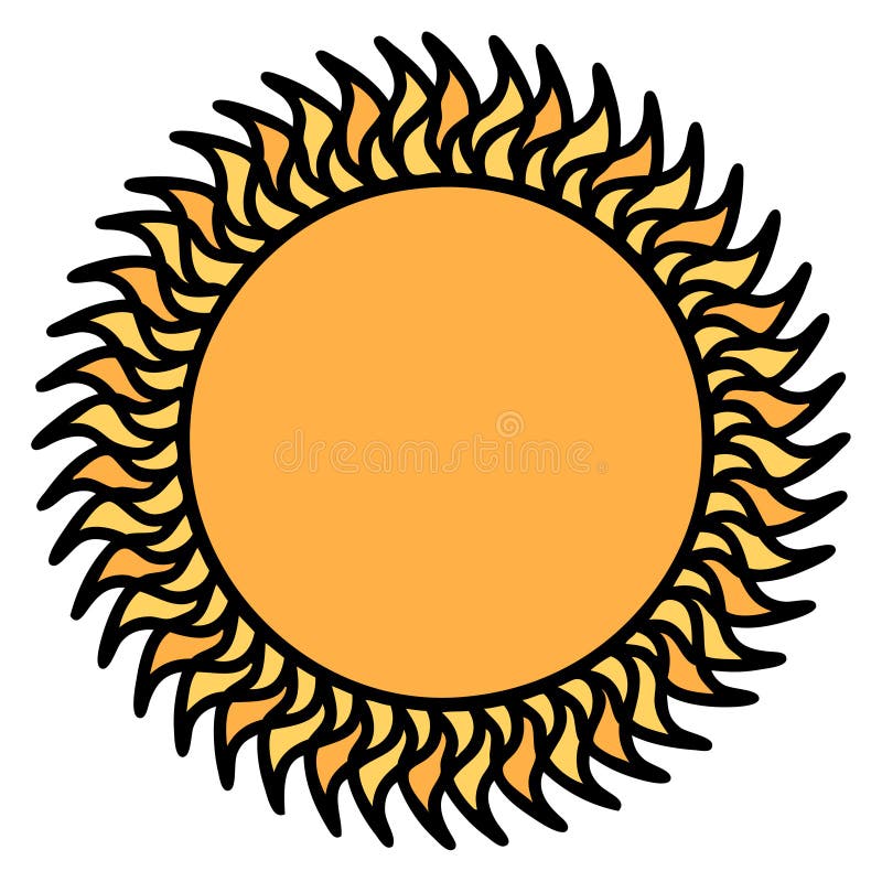 Traditional Tattoo of a Sun Stock Vector - Illustration of weather ...