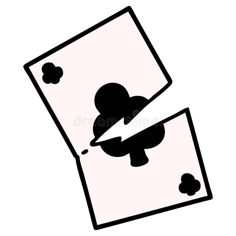 Traditional Tattoo of a Torn Card Stock Vector - Illustration of ...