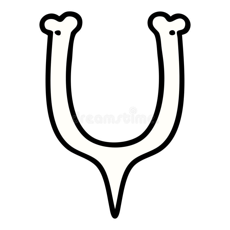 Traditional Tattoo of a Wish Bone Stock Vector - Illustration of ...