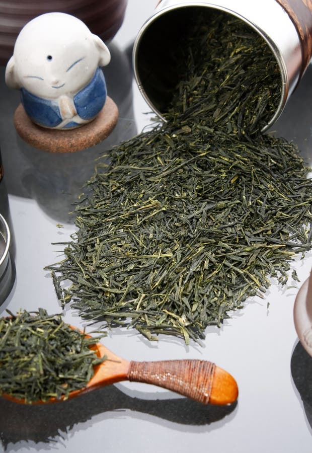 Traditional Tea Making Drying Green Tea in Pan Processing by Hand at ...