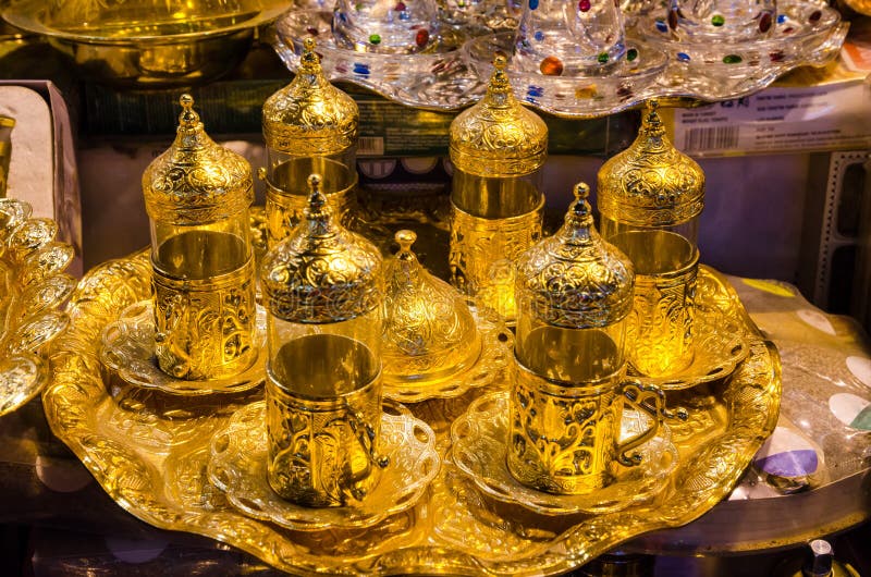 Traditional Tea and Coffee Sets at the Egyptian Bazaar and the Grand ...