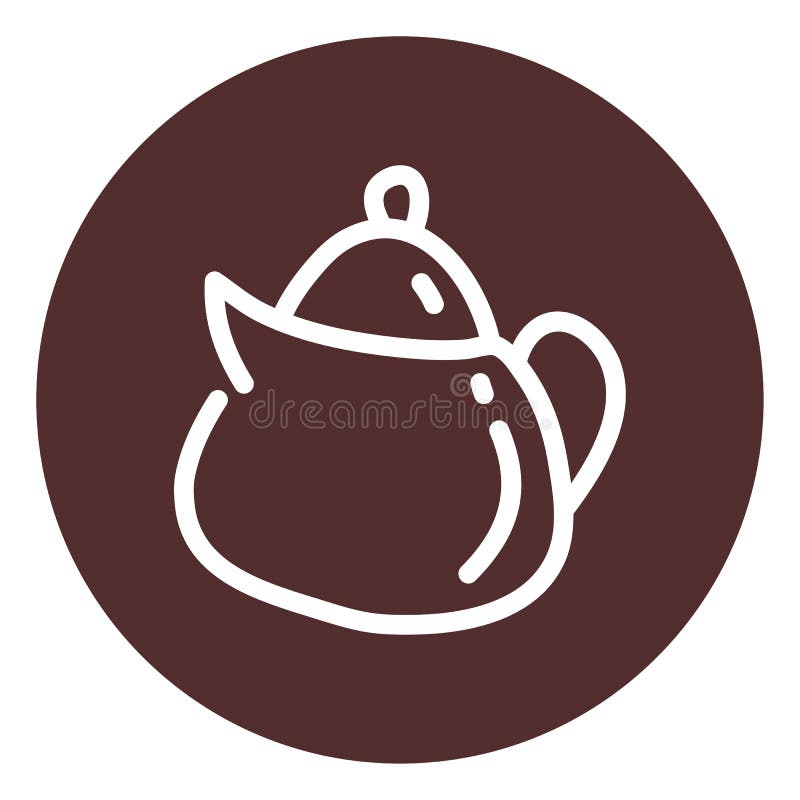 Traditional teapot, icon stock vector. Illustration of beverage - 260377465