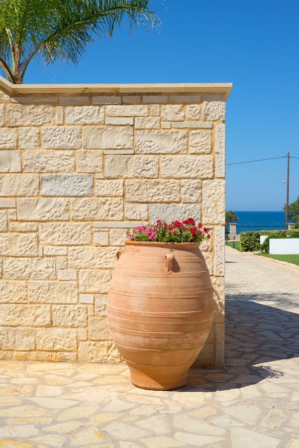 Traditional Terracotta Vase Stock Photo - Image of architecture ...