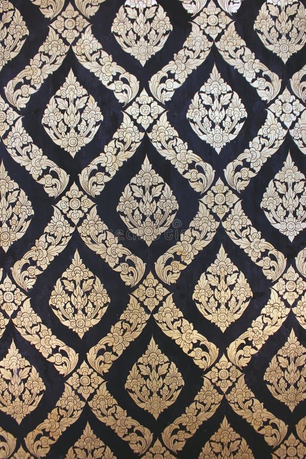 Traditional Thai Art of Thai Temple, Thai Mural Painting Art. Stock ...