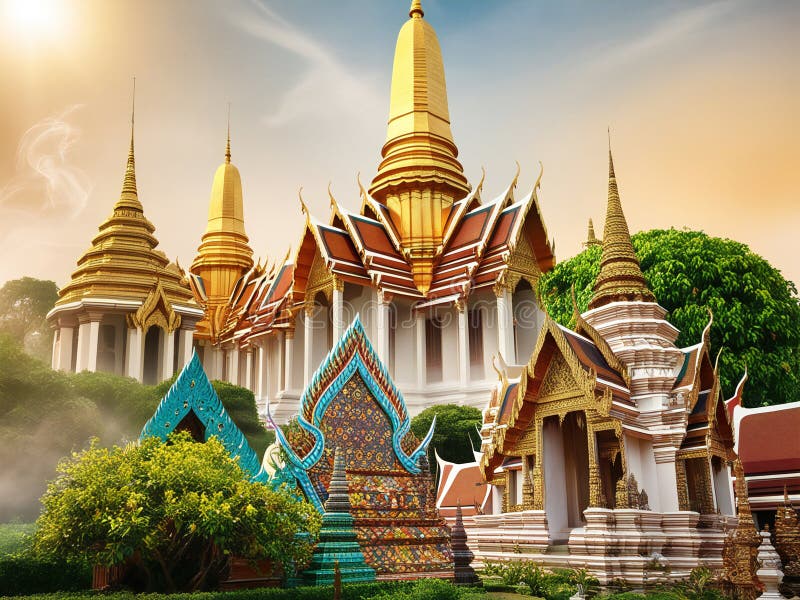 Traditional Thai Background with Cultural Elements for Graphic Design ...