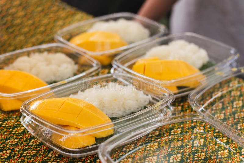 Dessert Mango sticky rice stock photo. Image of food - 320438128