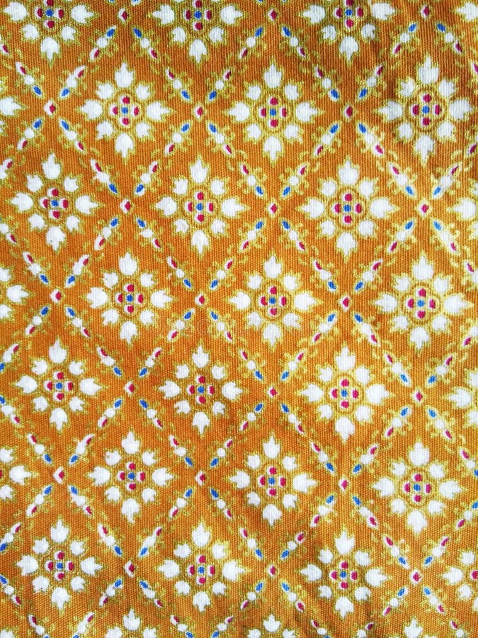 Traditional Thai Fabric Pattern Stock Image - Image of native, pattern ...