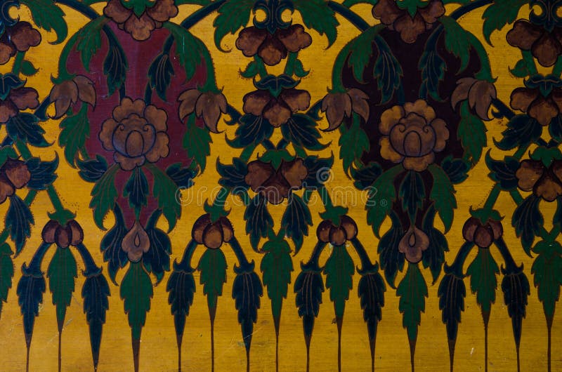 Traditional Thai Flower Pattern Stock Photo - Image of traditional ...